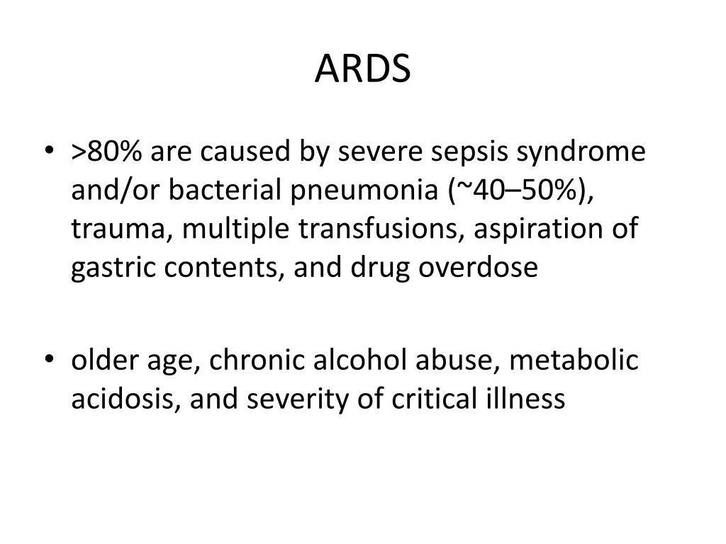 PPT - ARDS (Acute Respiratory Distress Syndrome) PowerPoint ...