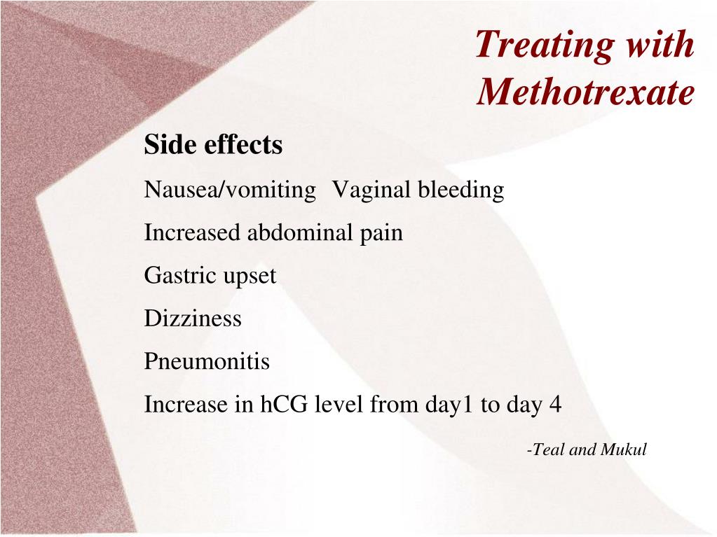 Ppt Methotrexate Administration For Ectopic Pregnancy Powerpoint