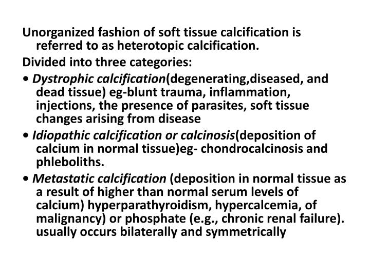 PPT - SOFT TISSUE CALCIFICATION AND OSSIFICATION PowerPoint ...