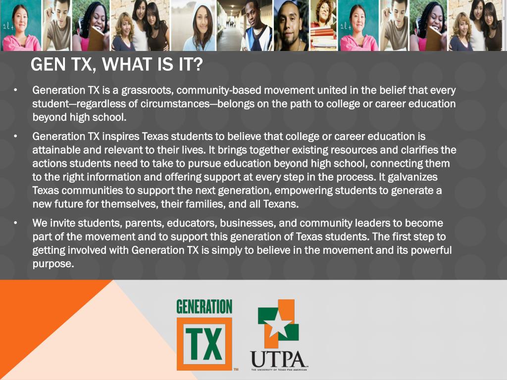 PPT - Generation TEXAS Upper RGV p-16 COUNCIL CASP Community Outreach ...