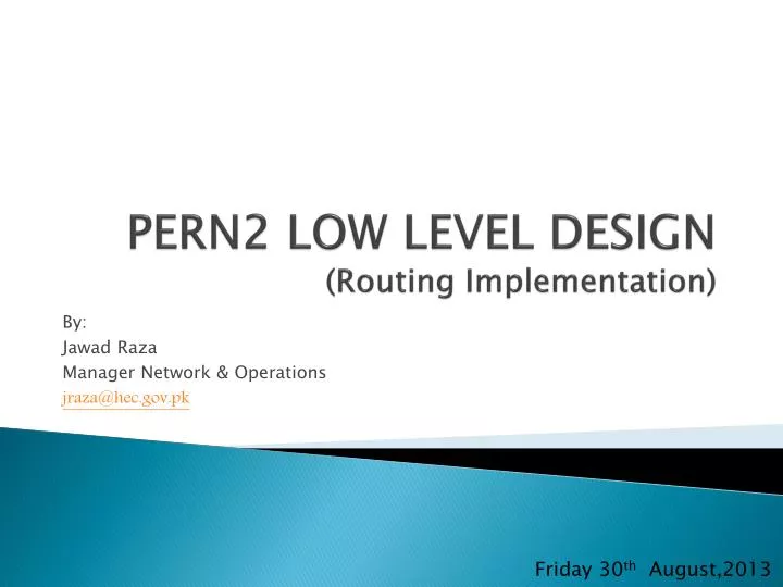 PPT - PERN2 LOW LEVEL DESIGN (Routing Implementation) PowerPoint ...