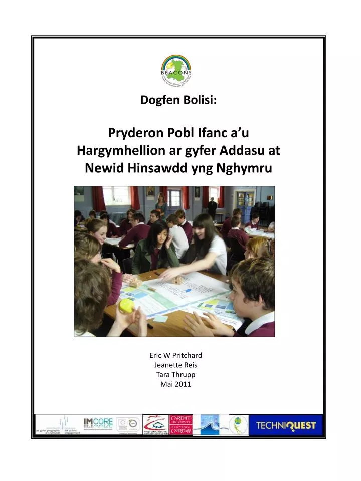 PPT - Dogfen Bolisi: Pryderon Pobl Ifanc a’u Hargymhellion ar gyfer ...