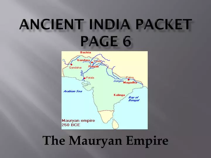 PPT - Ancient India Packet Page 6 PowerPoint Presentation, free ...