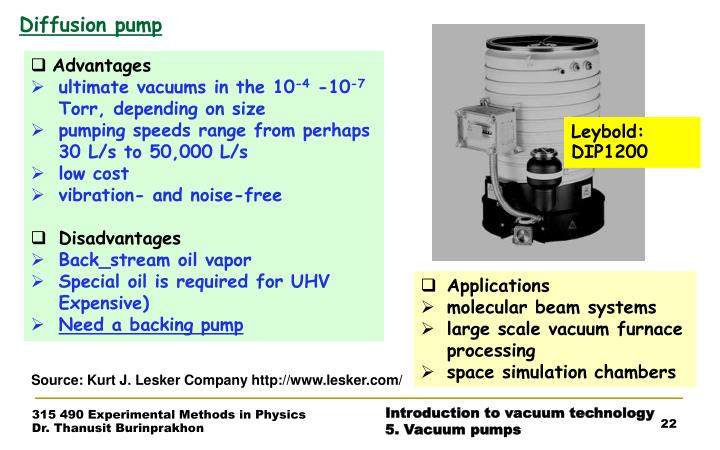 PPT - 315 490 Experimental Methods in Physics An Introduction to Vacuum ...