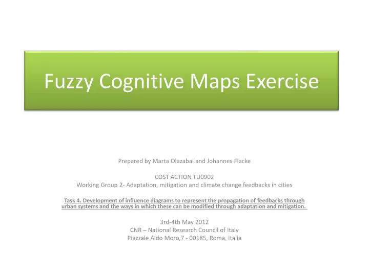 PPT - Fuzzy Cognitive Maps E xercise PowerPoint Presentation, free ...