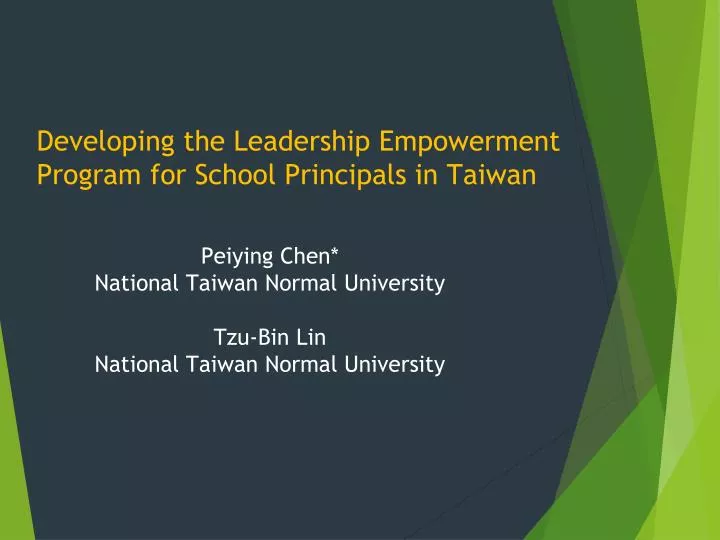PPT - Peiying Chen* National Taiwan Normal University Tzu-Bin Lin ...
