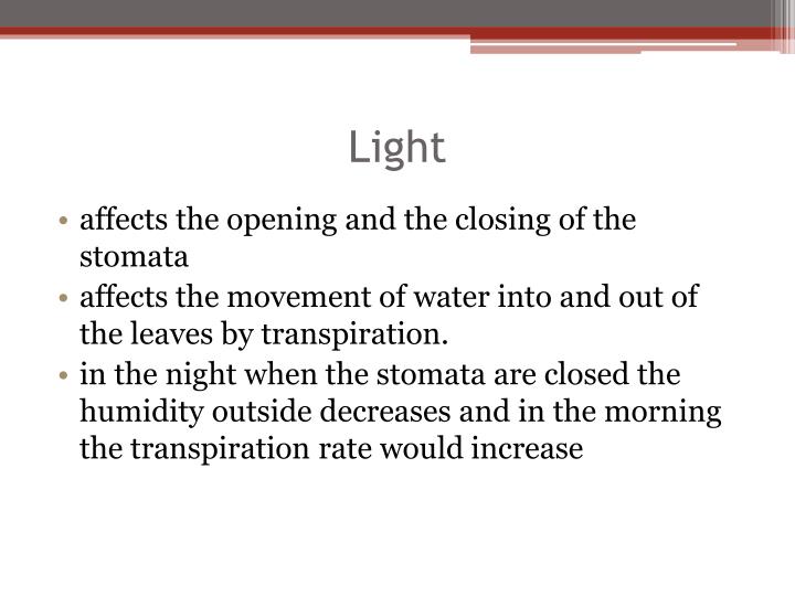 PPT - Transpiration PowerPoint Presentation - ID:2180121