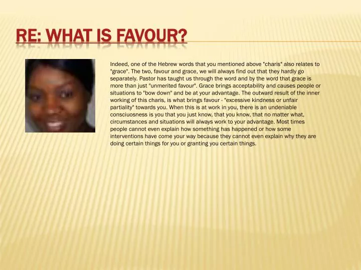 PPT - Re: What is favour? PowerPoint Presentation, free download - ID ...