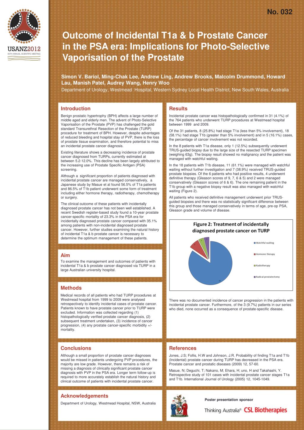 PPT - Outcome of Incidental T1a & b Prostate Cancer PowerPoint ...