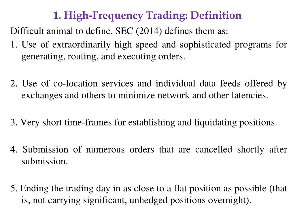 PPT - High Frequency Trading: To be Nurtured or Banned? PowerPoint ...