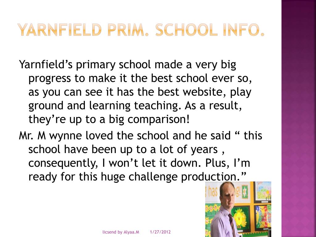 PPT - A comparison between Yarnfield prim. School and Turves green boys ...