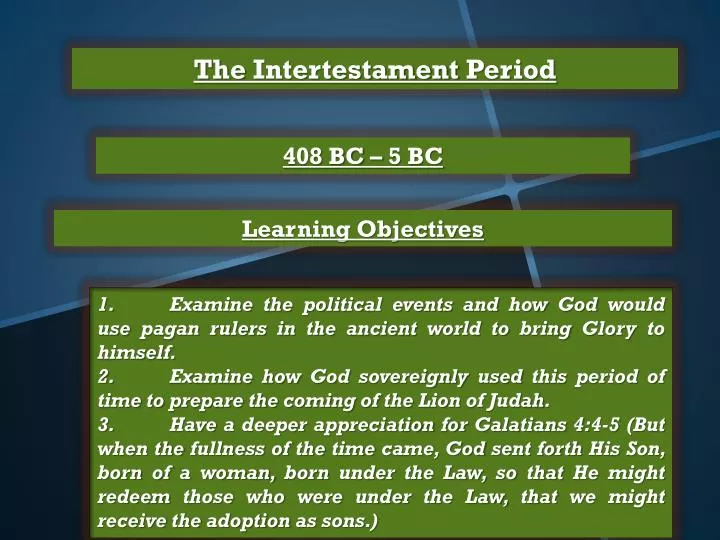 PPT - The Intertestament Period PowerPoint Presentation, free download ...