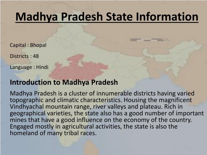 PPT - Madhya Pradesh State Information PowerPoint Presentation - ID:2181674
