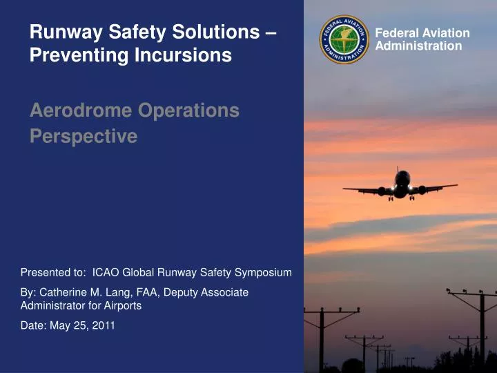 PPT - Runway Safety Solutions – Preventing Incursions PowerPoint ...