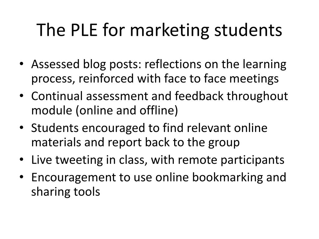 PPT - Fit for Purpose: placing the PLE at the centre of marketing ...