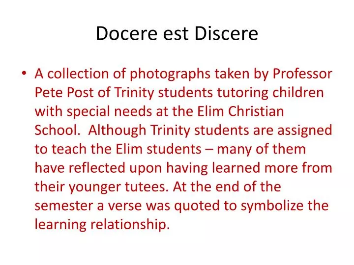 PPT - Docere est Discere PowerPoint Presentation, free download - ID ...