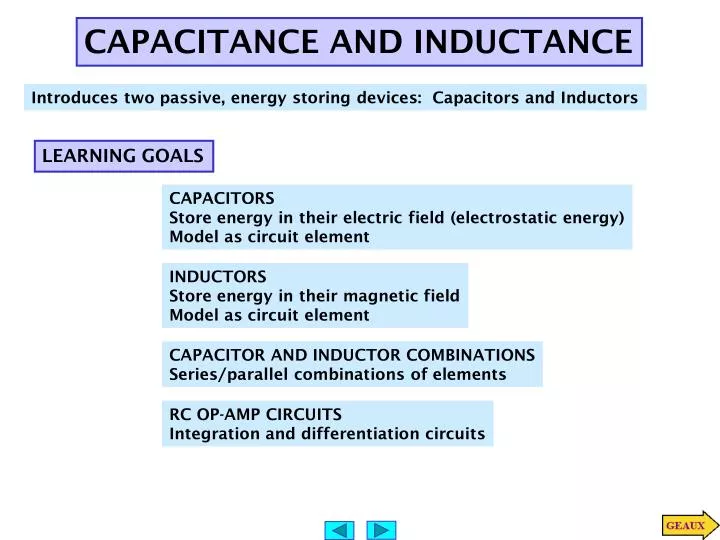 PPT - CAPACITANCE AND INDUCTANCE PowerPoint Presentation, free download ...