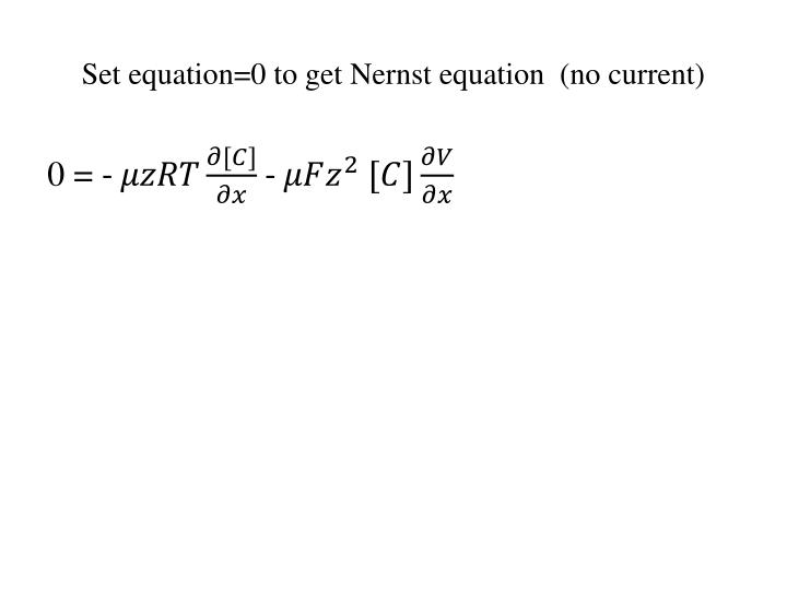 PPT - Derivation of the Nernst Equation: PowerPoint Presentation - ID ...