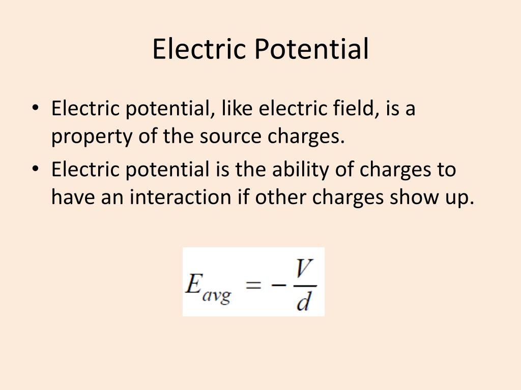PPT - Ch 17: Electric Potential and Electric Potential Energy ...