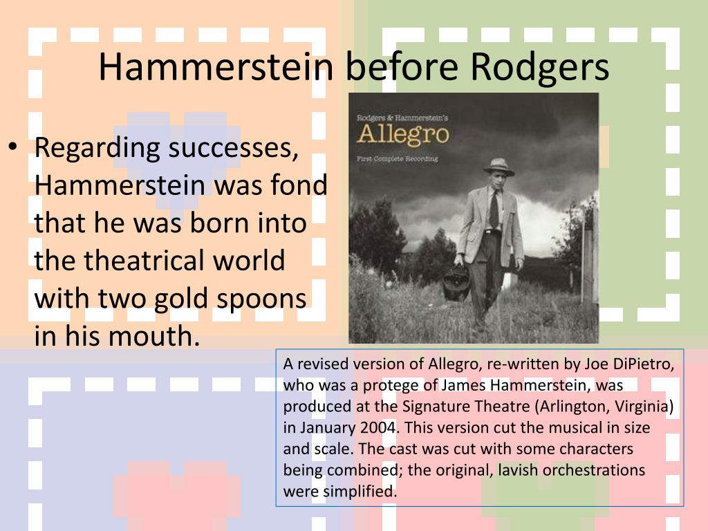 PPT - Broadway Musical Rodgers and Hammerstein Week 7 PowerPoint ...