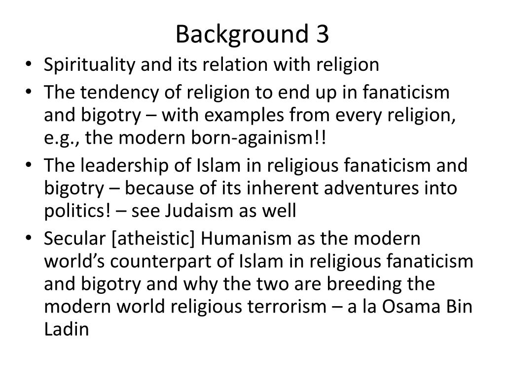 PPT - NATIONAL INSECURITY AND RELIGIOUS BIGOTRY: the role of Catholic ...