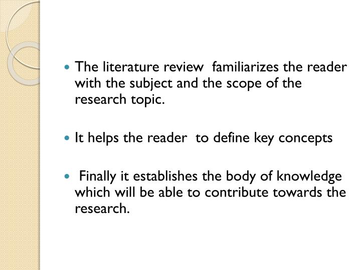 PPT - LITERATURE REVIEW PowerPoint Presentation - ID:2183481
