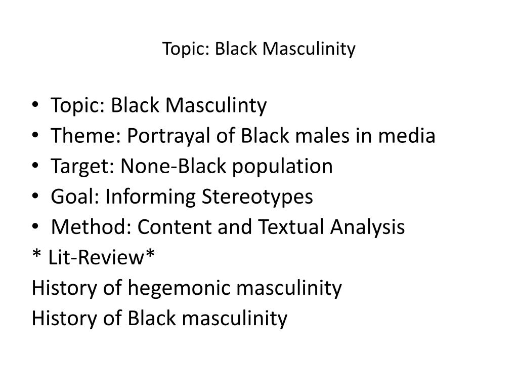 PPT - Redefining Black Masculinity: A Critical Look at Media Portrayals ...