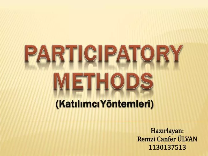 PPT - PARTICIPATORY METHODS PowerPoint Presentation, free download - ID ...