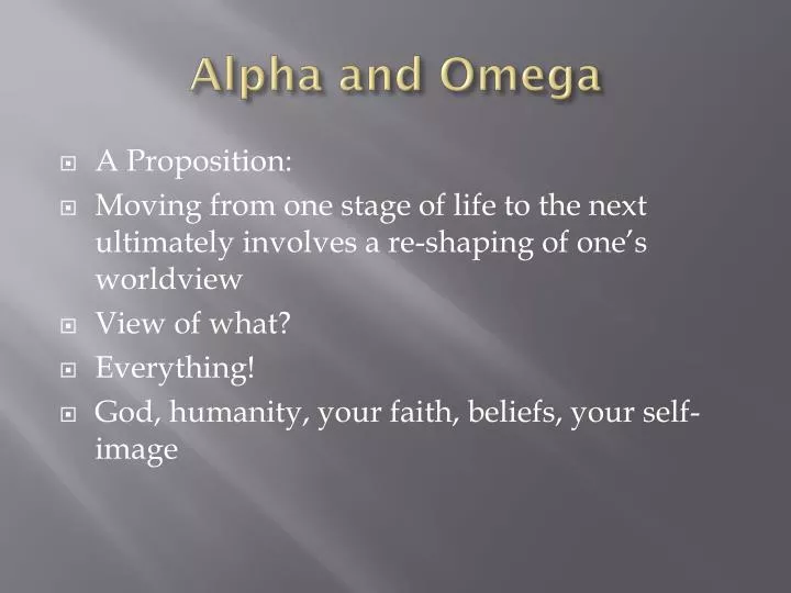 PPT - Alpha and Omega PowerPoint Presentation, free download - ID:2184083