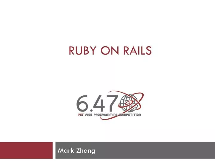 PPT - Ruby on Rails PowerPoint Presentation, free download - ID:2184096