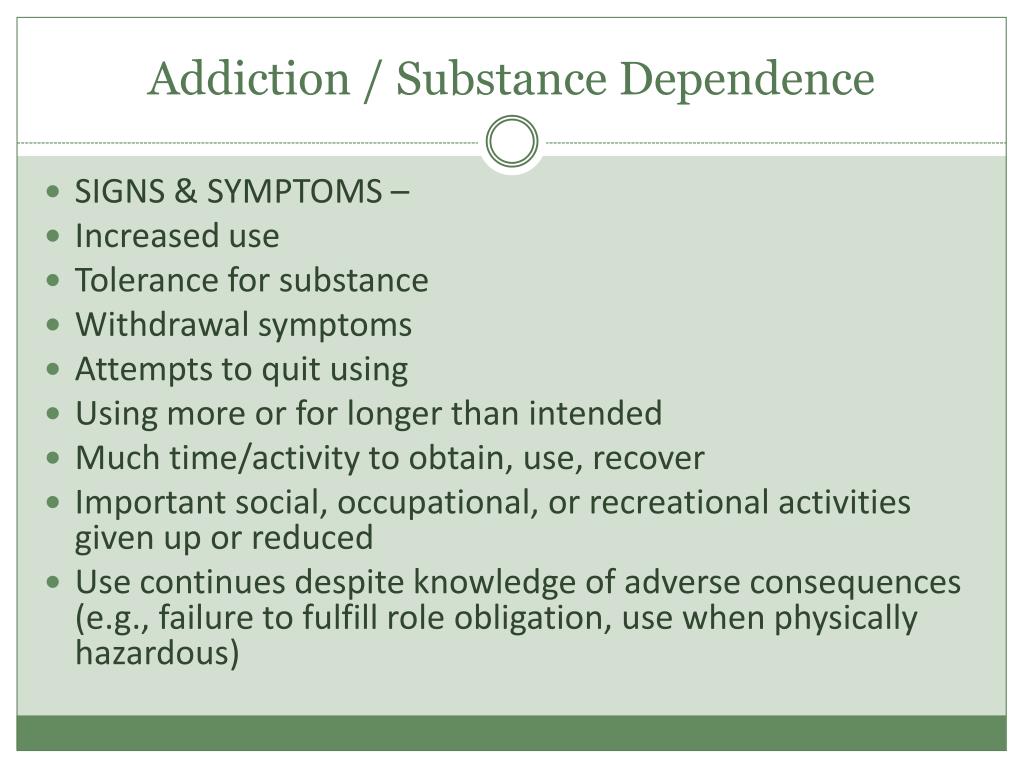 PPT - Signs & Symptoms of Mental Illness & Substance use Disorders ...