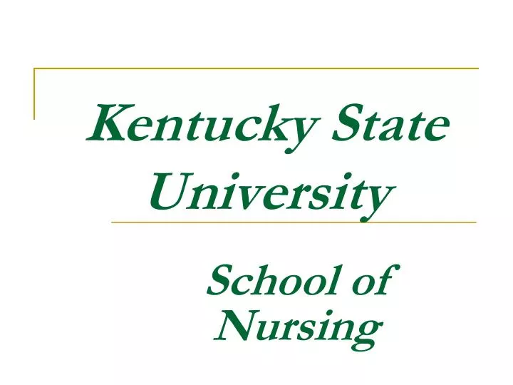 PPT - Kentucky State University PowerPoint Presentation, free download ...