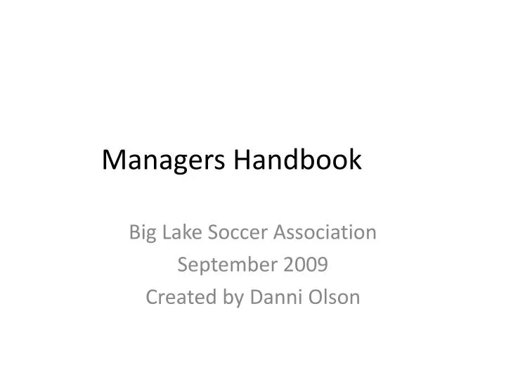 PPT - Managers Handbook PowerPoint Presentation, free download - ID:2185344