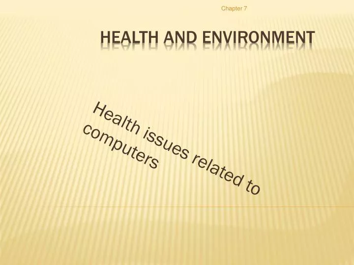 PPT - Health and Environment PowerPoint Presentation, free download ...