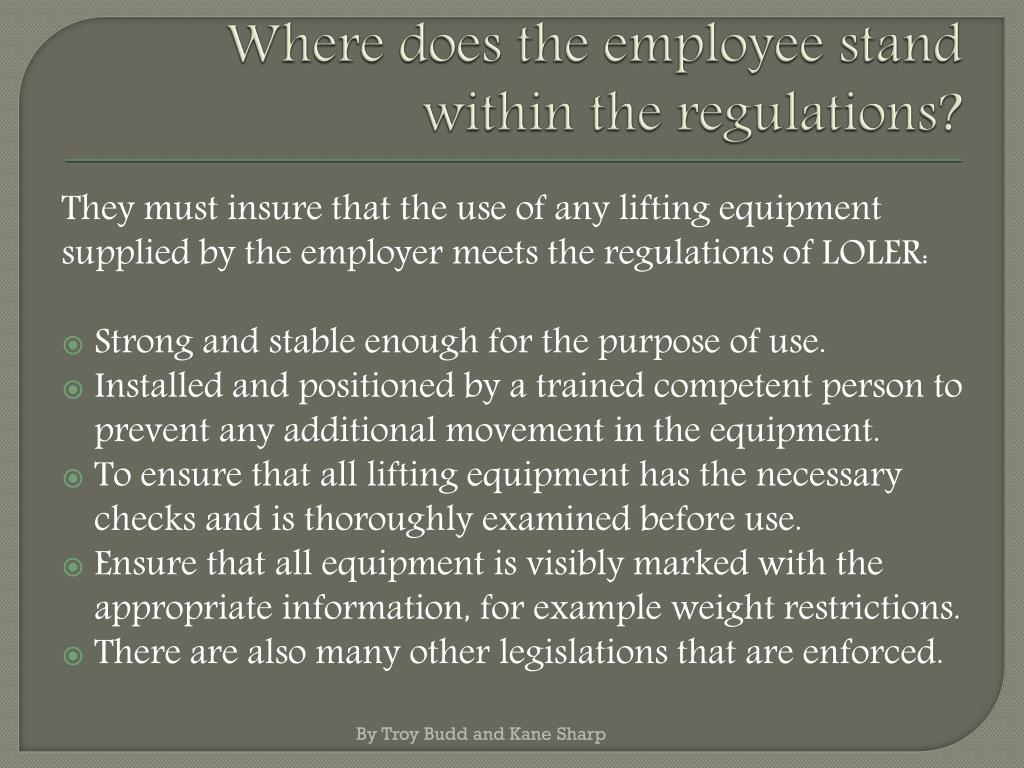 PPT - Lifting Operations and lifting equipment Regulations (LOLER) 1998 ...