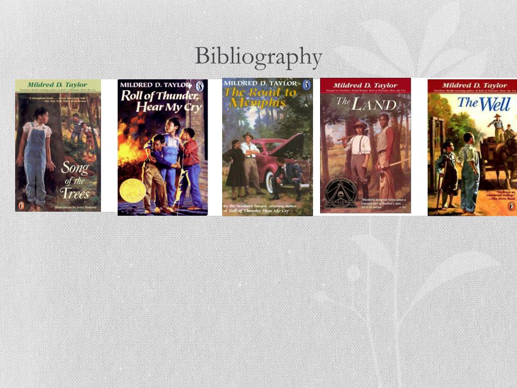 PPT - Mildred D. Taylor 1943 – Historical Fiction Award Novelist ...