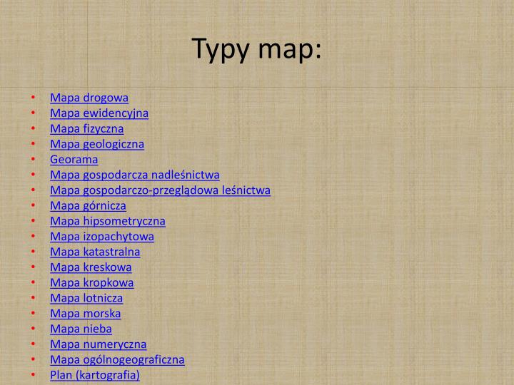 PPT - Typy map PowerPoint Presentation - ID:2186019