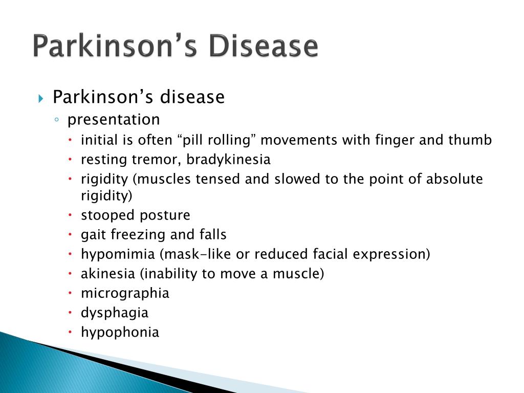 PPT - Drugs for Parkinson’s disease, Alzheimer’s disease PowerPoint ...