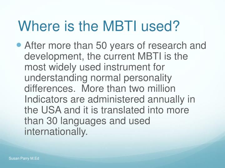 PPT - An Overview of MBTI PowerPoint Presentation - ID:2186268