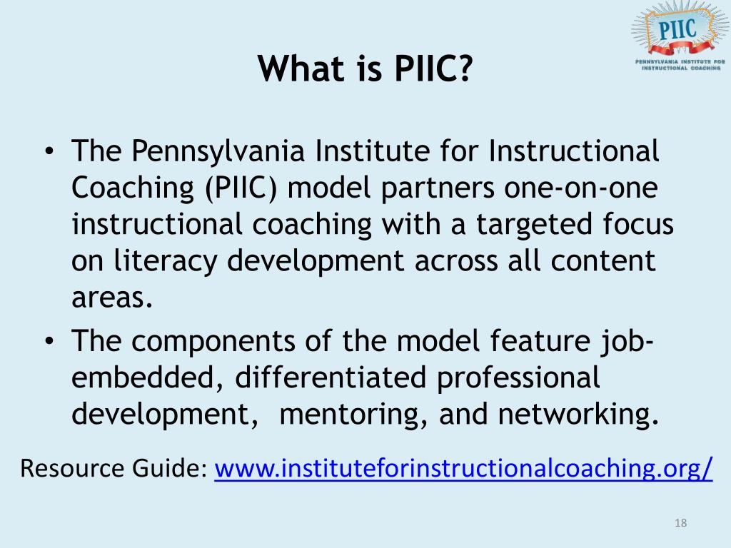 PPT - PIIC Professional Development CAIU January 28, 2013 February 14 ...
