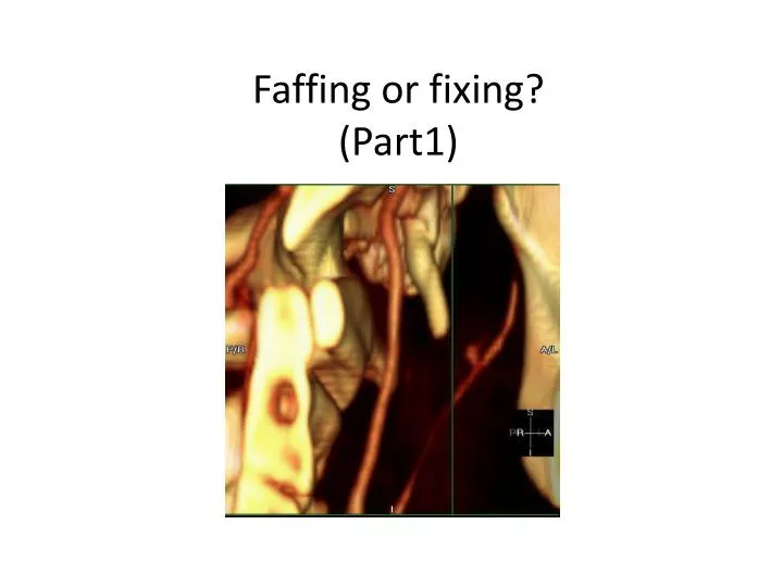 PPT - Faffing or fixing ? (Part1) PowerPoint Presentation, free ...