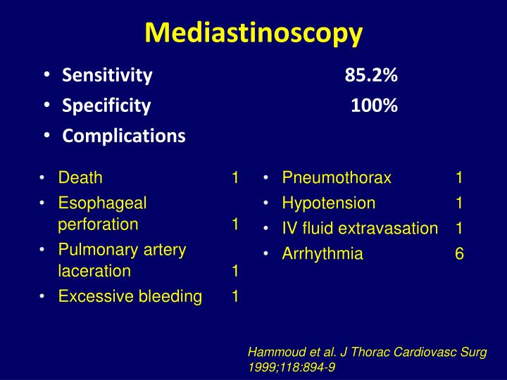 PPT - Mediastinoscopy vs. VATS PowerPoint Presentation - ID:2186567