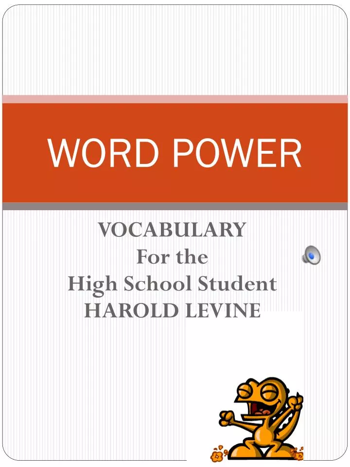 PPT - WORD POWER PowerPoint Presentation, free download - ID:2186624