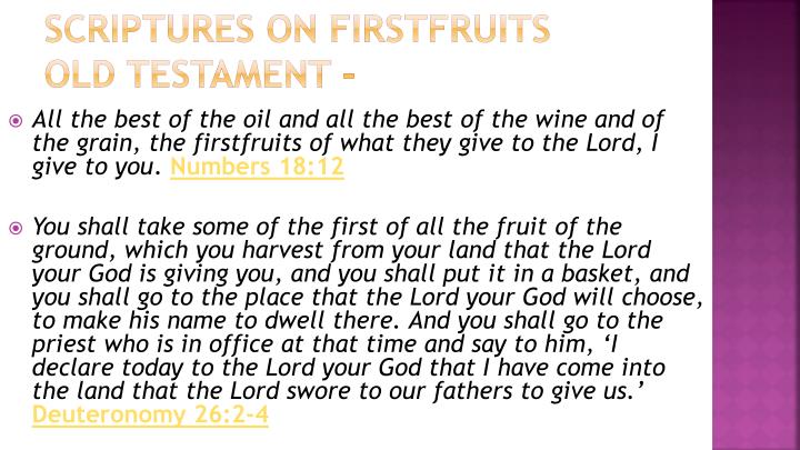 PPT - All about First Fruits PowerPoint Presentation - ID:2186675