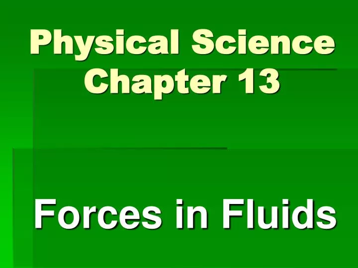 PPT - Physical Science Chapter 13 PowerPoint Presentation, free download - ID:2186983
