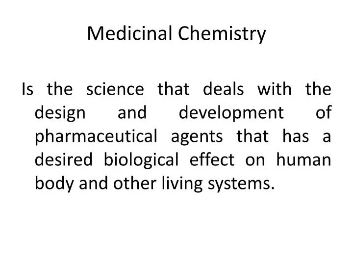 PPT - Medicinal Chemistry PowerPoint Presentation, free download - ID ...