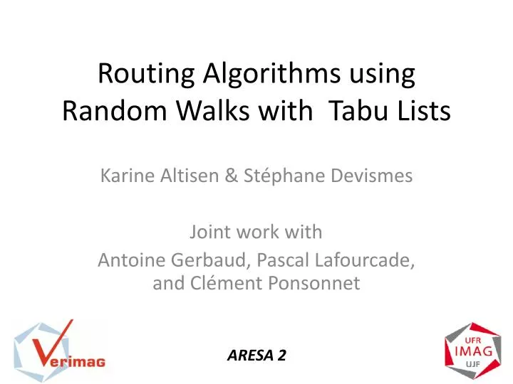 Ppt Routing Algorithms Using Random Walks With Tabu Lists Powerpoint Presentation Id2187631