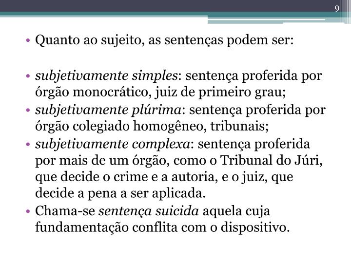 PPT - Sentença PowerPoint Presentation - ID:2188074