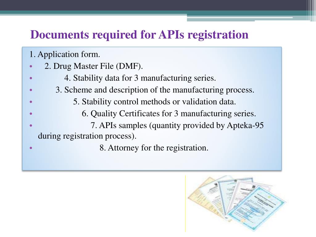 PPT - API’s Registration Process supported by Apteka-95 Pharmaceutical ...