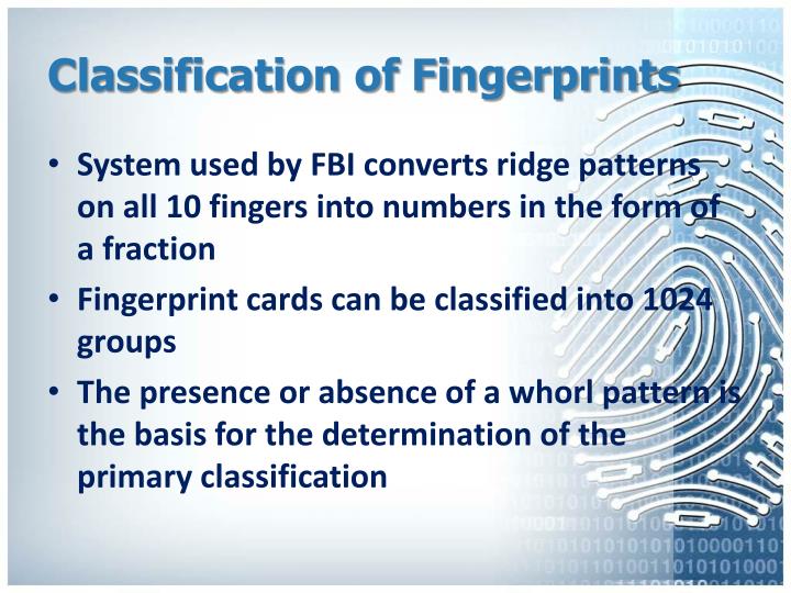 PPT - FINGERPRINT ANALYSIS PowerPoint Presentation - ID:2188493